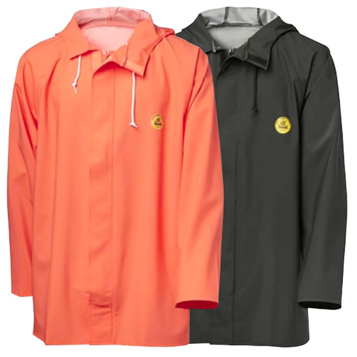 Viking Rubber Rain Jacket Budget Orange - Ribarska Priča